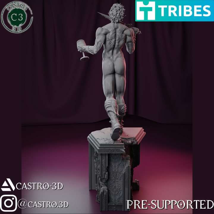 3D Printable NSFW Vampire Spawn - BG3 32mm and 75mm miniature by Castro3D